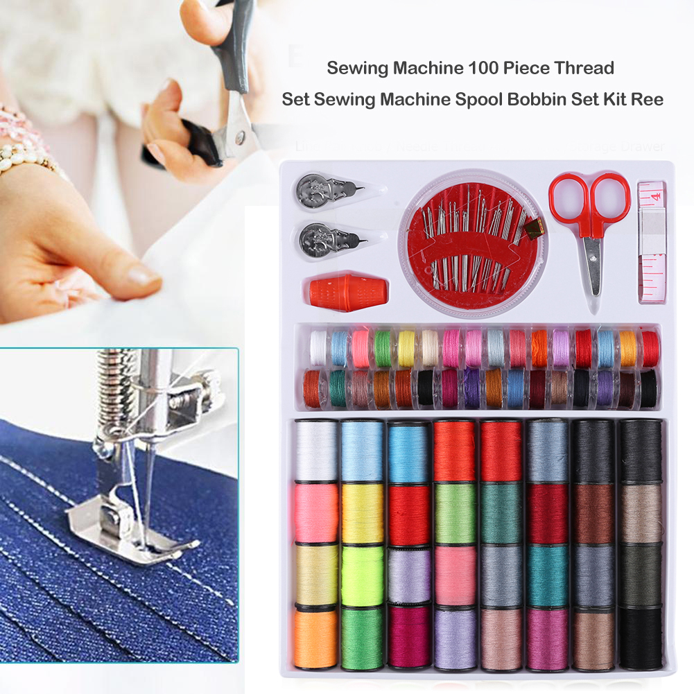 100pcs Assorted Colors Thread Set Sewing Machine S... – Grandado