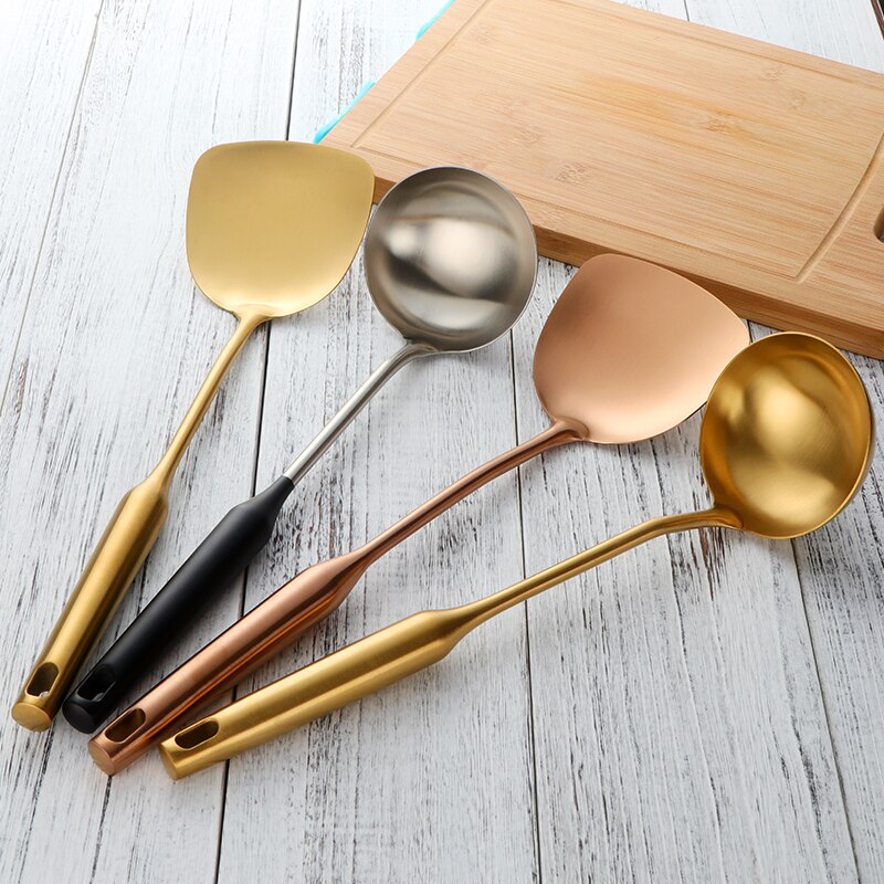 304 Roestvrij Staal spatel Pollepel Lepel sets Dik... – Grandado