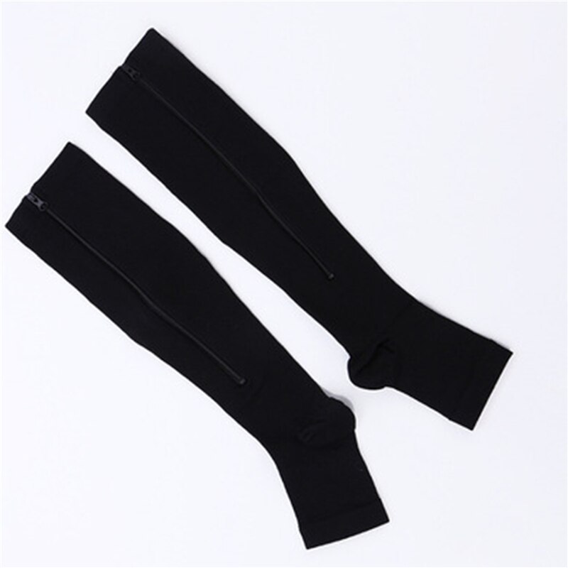 1 paar unisex open teen compressiekousen knielengt... – Vicedeal