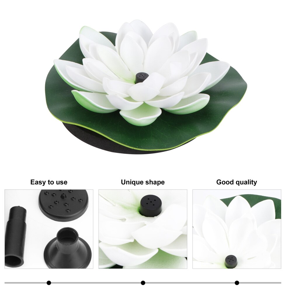 1Pc Solar-powered Lotus Fountain Novel Fish Pond F... – Grandado