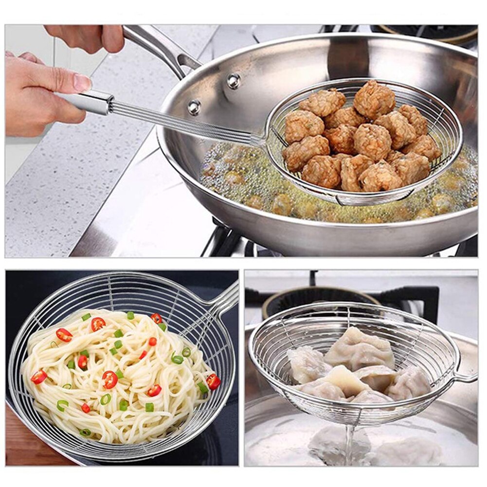 Stainless Steel Strainer Ladle Wire Skimmer Spoon ... – Vicedeal