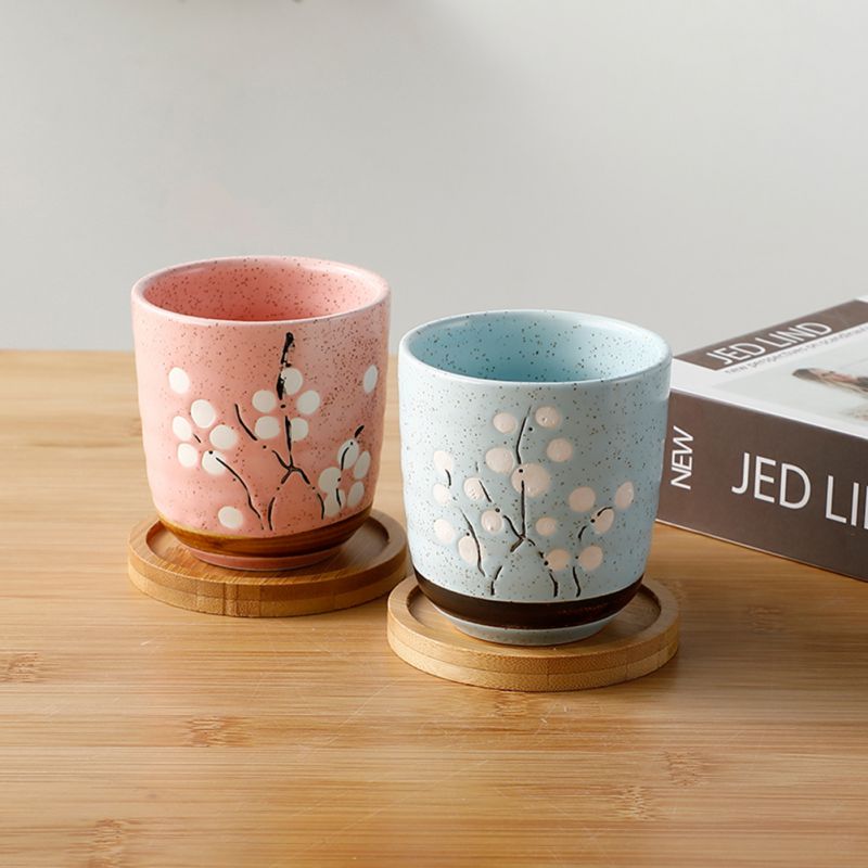 Japanese Style Cloud Ceramic Flower Pot Qinghua Po... – Vicedeal