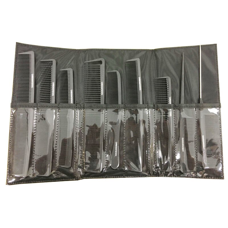 Black 9 Units Hair Salon Comb Hair Salon Comb Anti... – Grandado