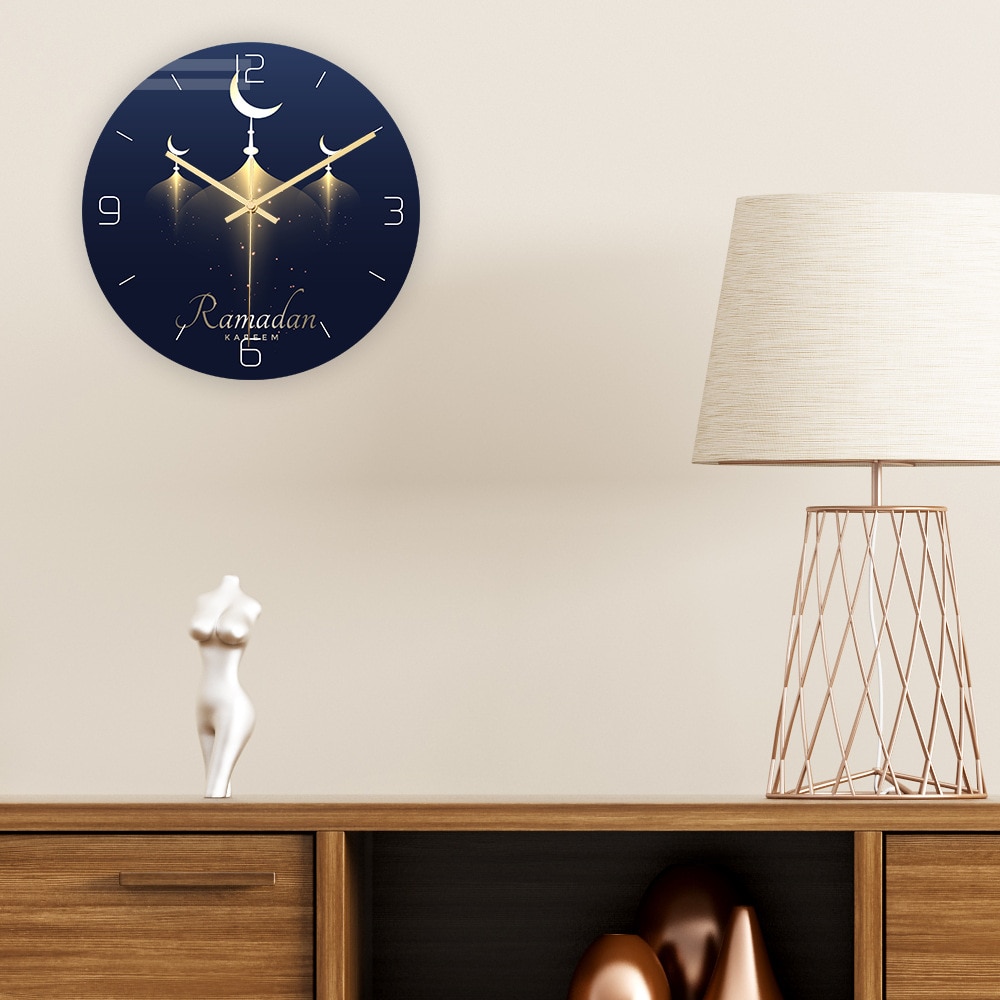 Acrylic Mosque Eid Wall Clock Islamic Calligraphy ... – Grandado