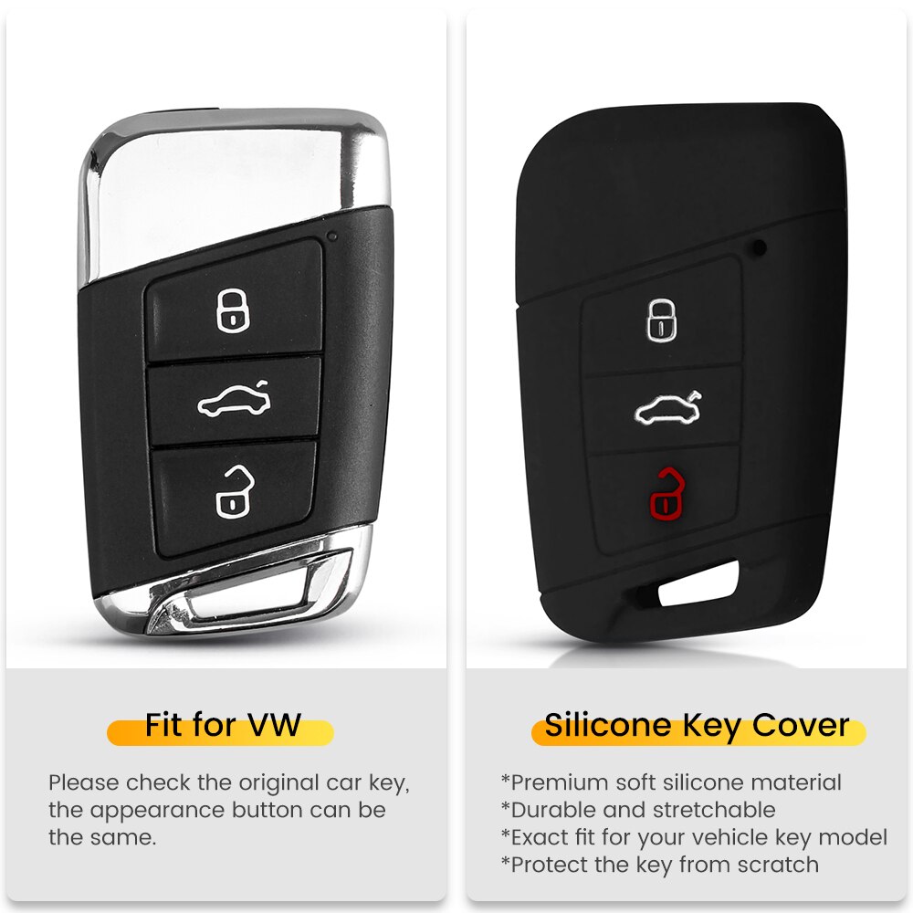 Dandkey 3 Buttons Silicone Rubber Car Remote Key S... – Vicedeal