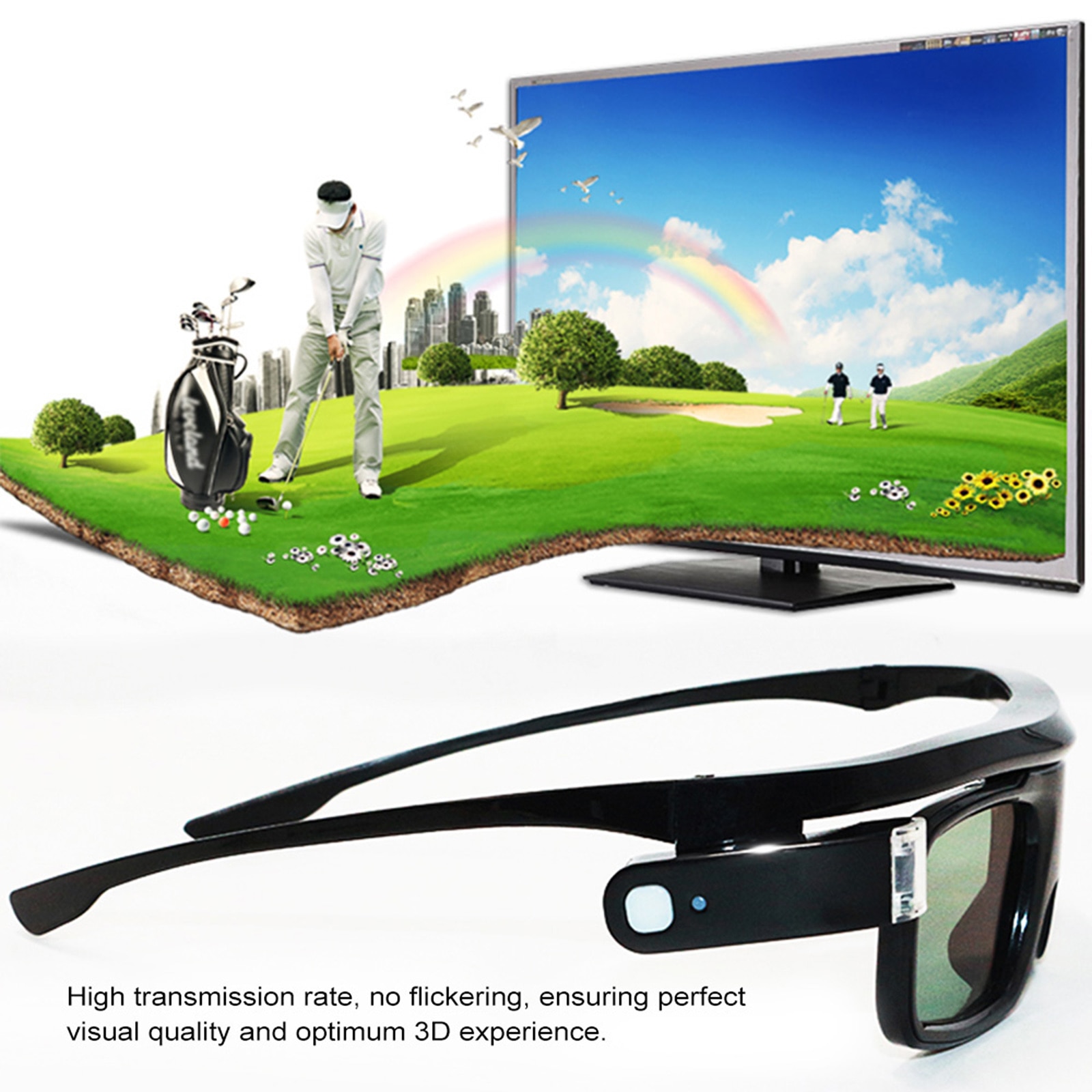 G500 Glasses Active Shutter 3D VR Glasses DLP-Link... – Grandado