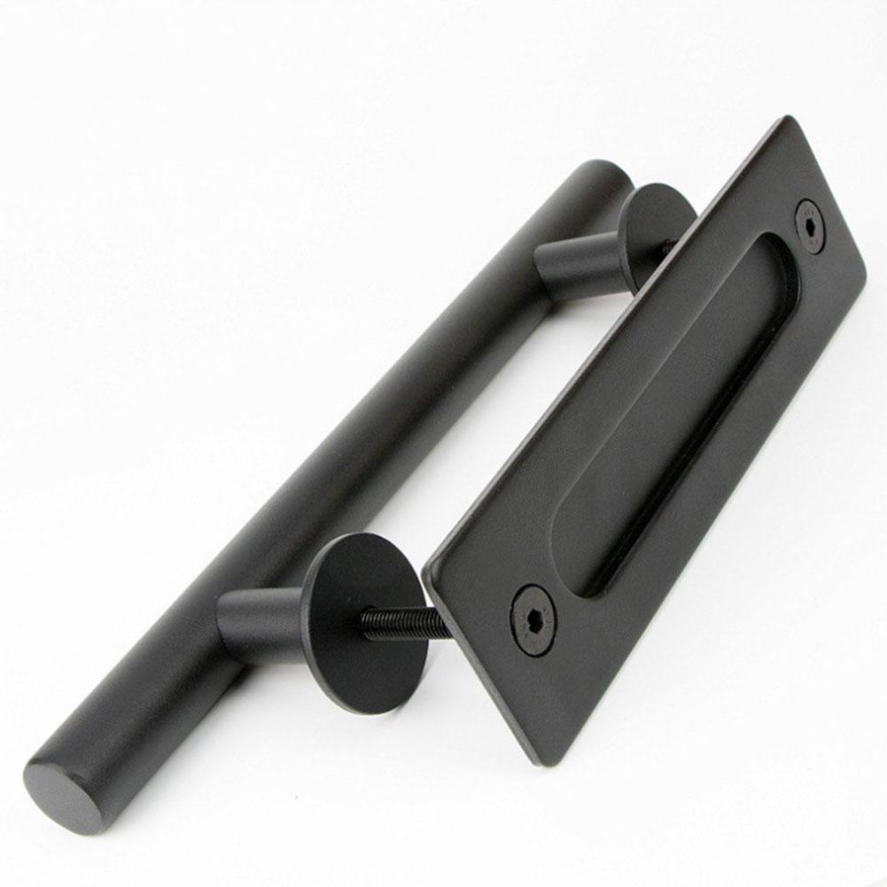 Black Steel Sliding Barn Door Handle Pull Cabinet ... – Vicedeal