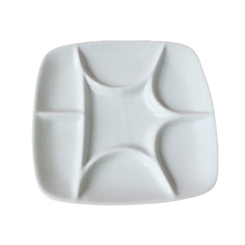 Square White Ceramic Artist Paint Palette for Wate... – Grandado