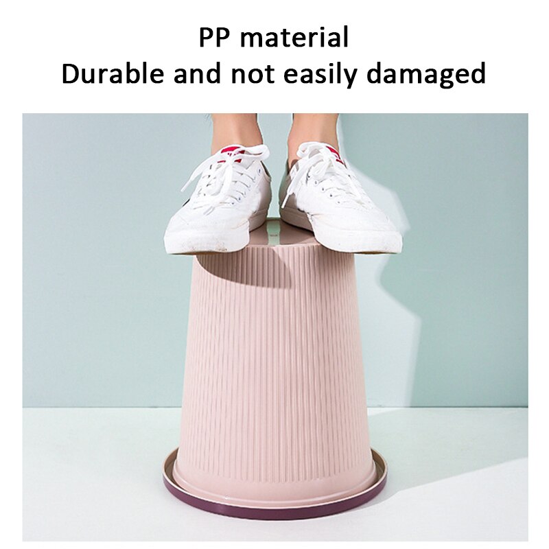 Simple Plastic Pressure Ring Trash Bin Household U... – Grandado