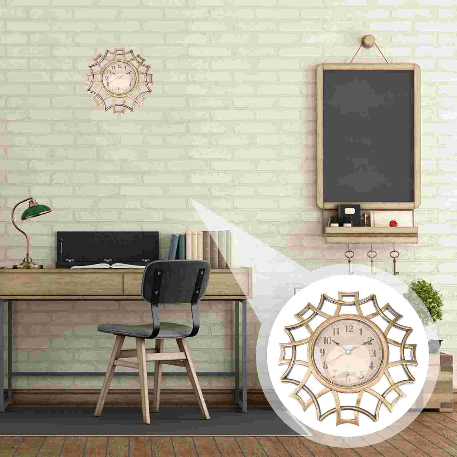 Vintage Dial Clock European Hollowed-out Silent Cl... – Grandado