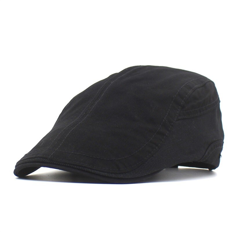 Solid Newsboy Caps Cotton Flat Peaked Cap outdoor ... – Vicedeal