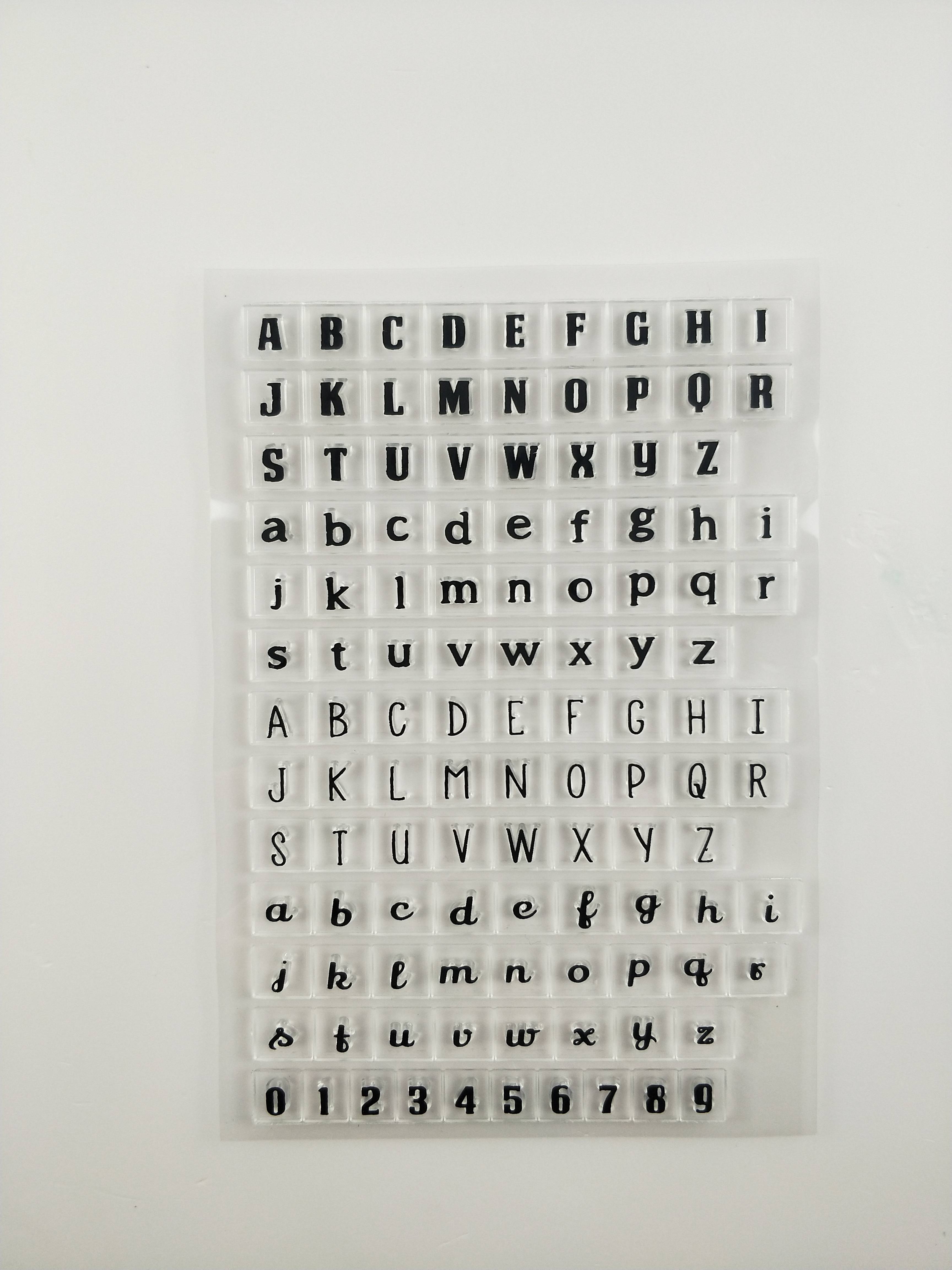 Stamp Retro Alphabet Graphic DIY Signet Handmade T... – Grandado