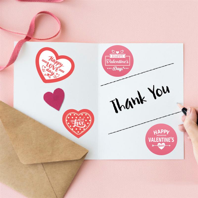 20 Sheets Valentine's Day Wrapping Stickers Heart-... – Grandado