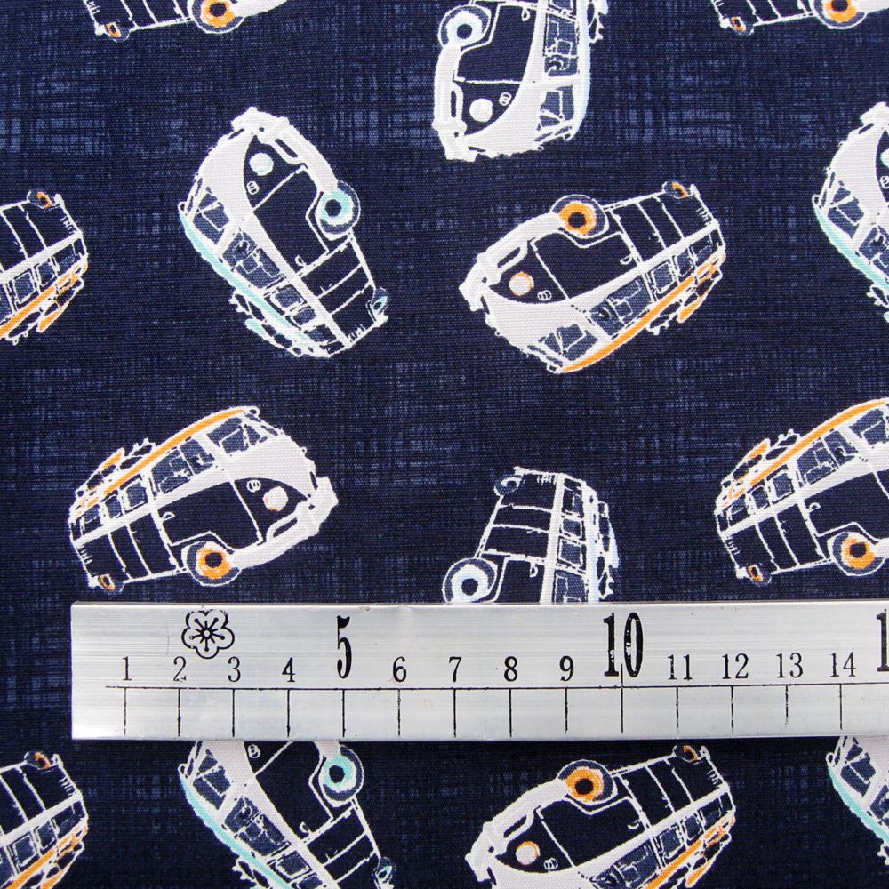 1 yard Small bus printed Cotton Woven Fabric (widt... – Grandado