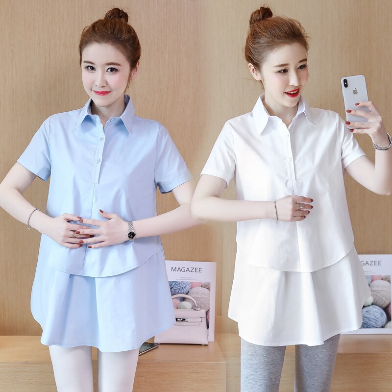 1901# Summer Cotton Maternity Blouses OL Formal Wo... – Grandado