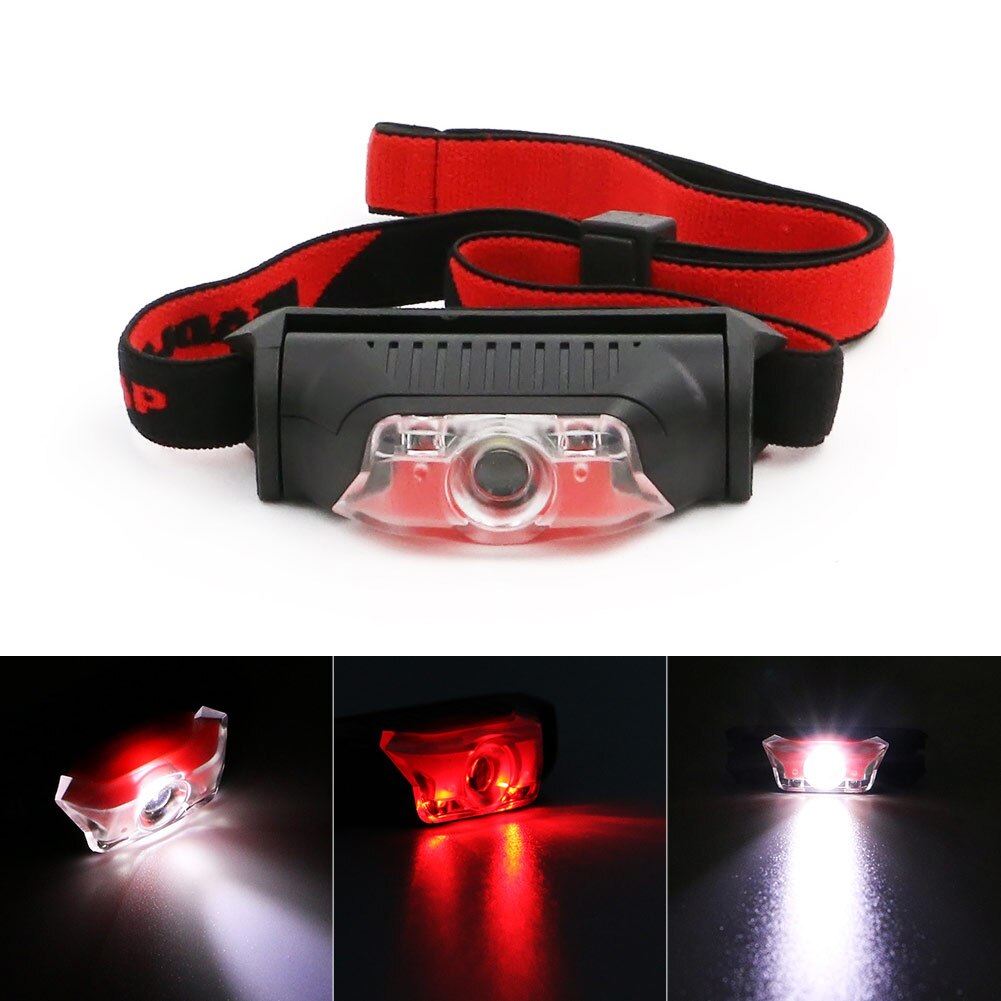 4 Modes Waterproof XPE White+2*LED Red Headlamp Mi... – Vicedeal