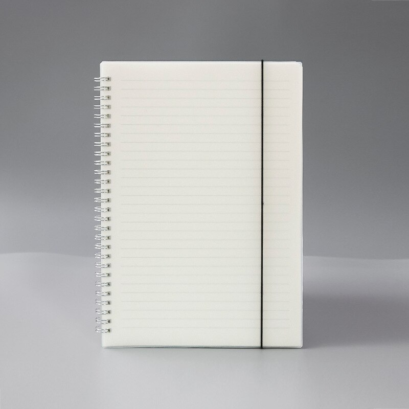 PP Frost Coil Book Transparent Horizontal Line Bla... – Vicedeal