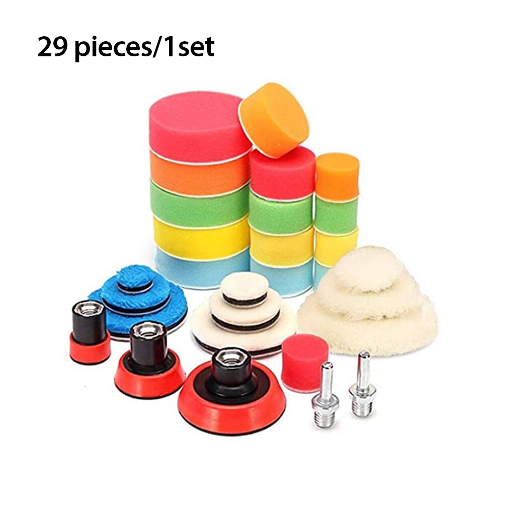 29Pcs Auto Polijsten Kit Zelfklevende Polijsten Wa... – Vicedeal