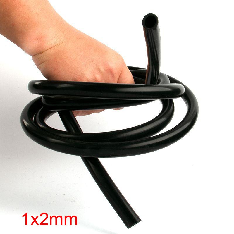 1x2mm 1mm black silicone tube flexible Black silic... – Grandado