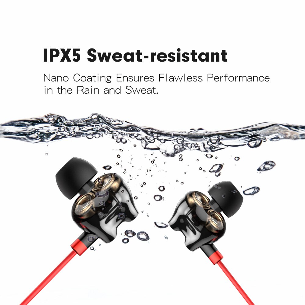 Wavefun Flex U Dual 8mm Speakers Bass Earphones Bl... – Grandado