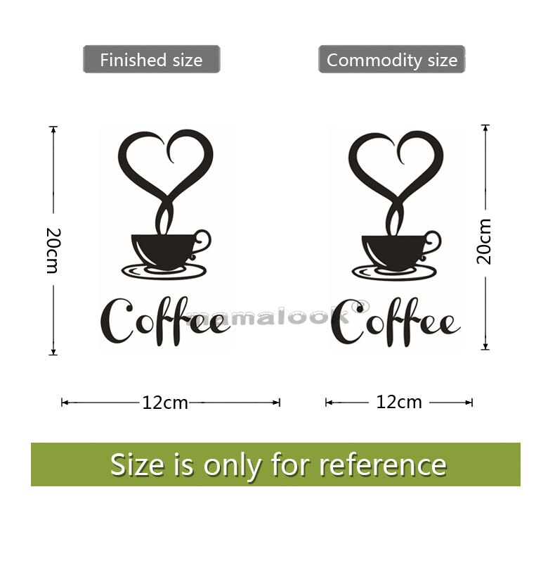 Coffee Wall Sticker shop Restaurant wall decor dec... – Vicedeal