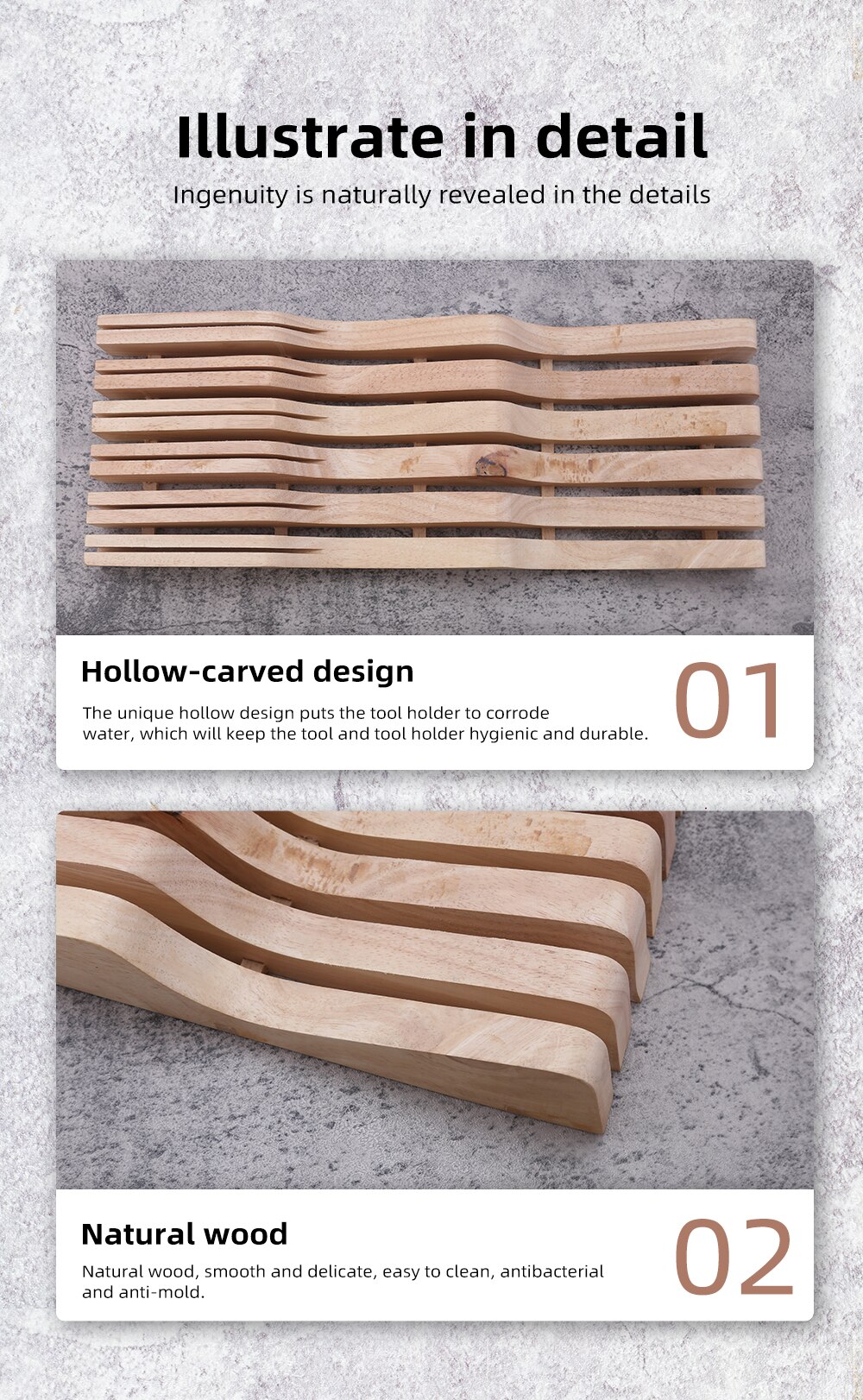 Qing Kitchen Chef Tool Knife Storage Organizer Too... – Grandado