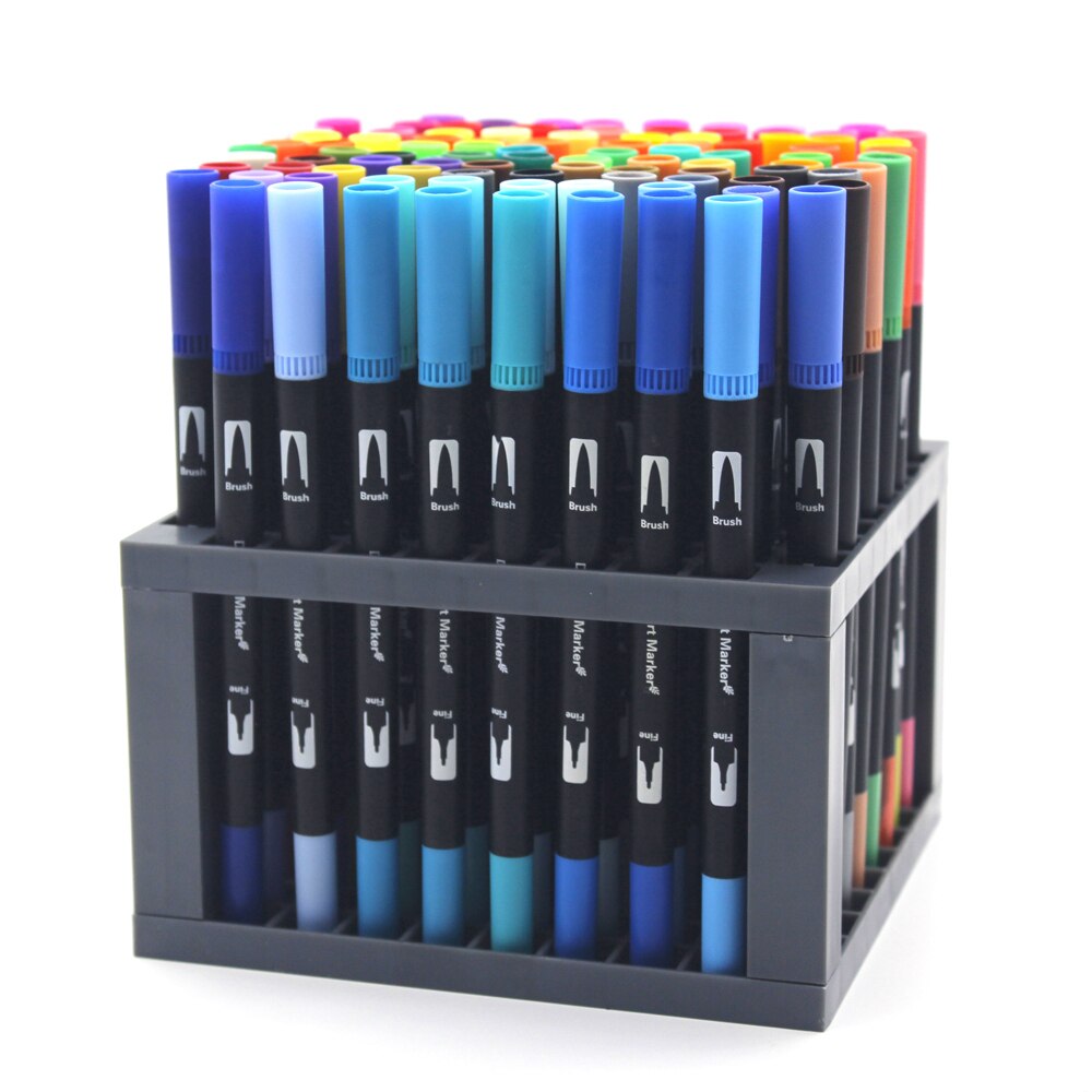 60 Colors Art Markers Dual Tips Fineliner Drawing ... – Grandado
