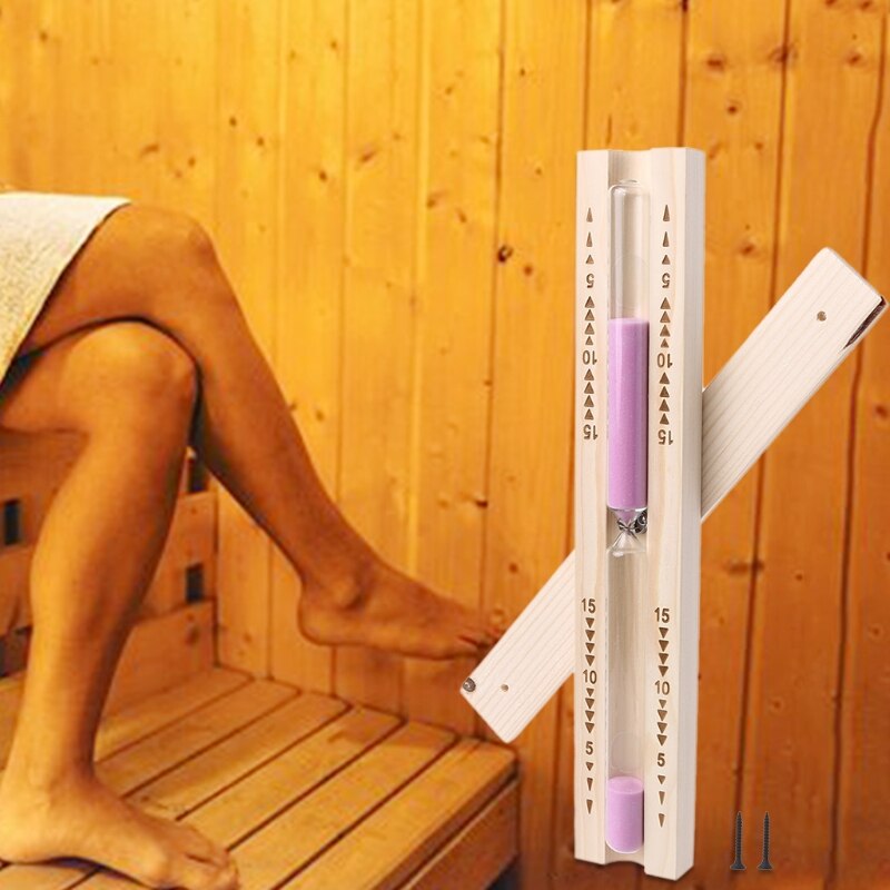 Wooden Sauna Hourglass 15 Minutes Sand Timer Count... – Grandado