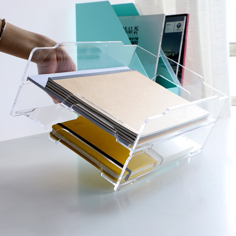 A4 acrylic transparent upgrade file tray desktop d... – Vicedeal