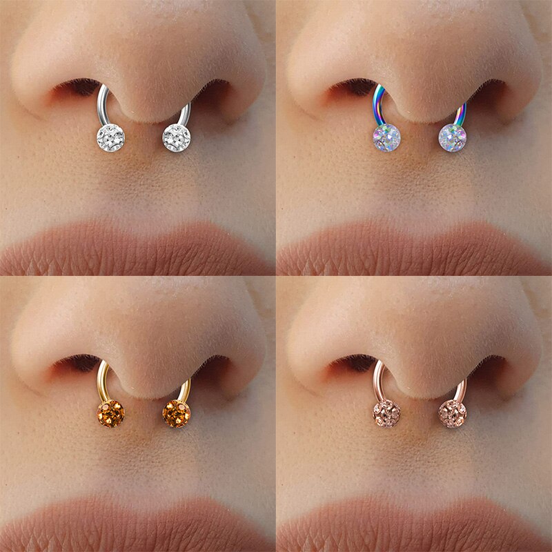 1Pc Bling Ferido Neus Septum Ringen Hoefijzer Pier... – Vicedeal