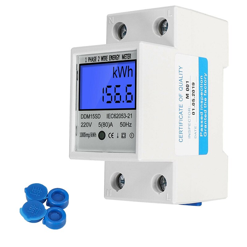Din Rail Power Energy Meter Electric Meter DIN Rai... – Grandado