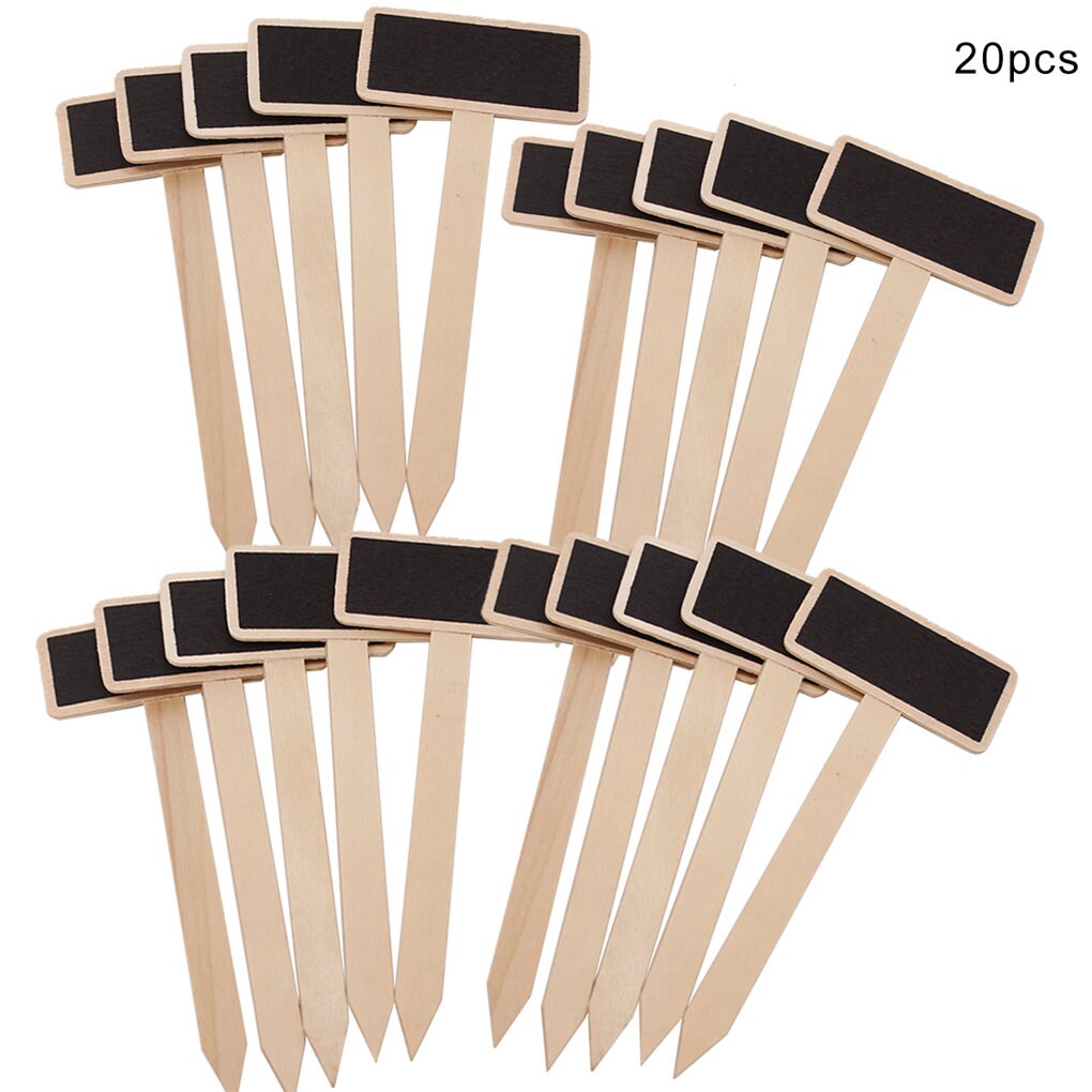 20pcs Mini Wooden Chalkboard Plant Markers Blackbo... – Grandado