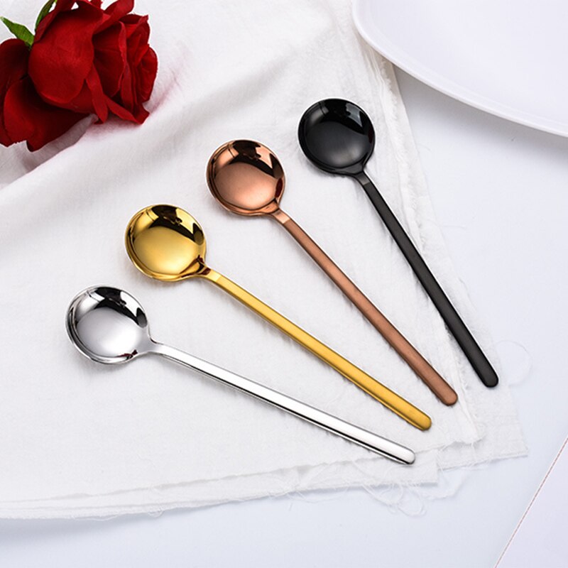 1PC Round Shape Stainless Steel Milk Coffee Spoons... – Grandado