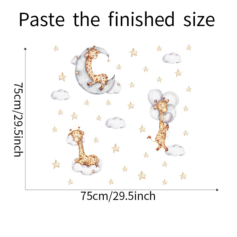 Cartoon Giraffe Wall Stickers for Kids Room Baby N... – Grandado