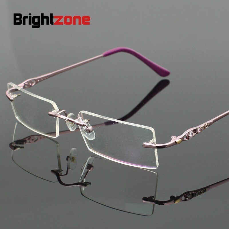 Brightzone Myopia Rimless Glasses Titanium Alloy W... – Vicedeal