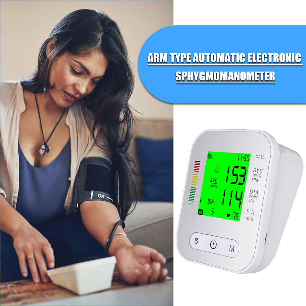 LCD Upper Arm Blood Pressure Monitor Pulse Meter T... – Grandado