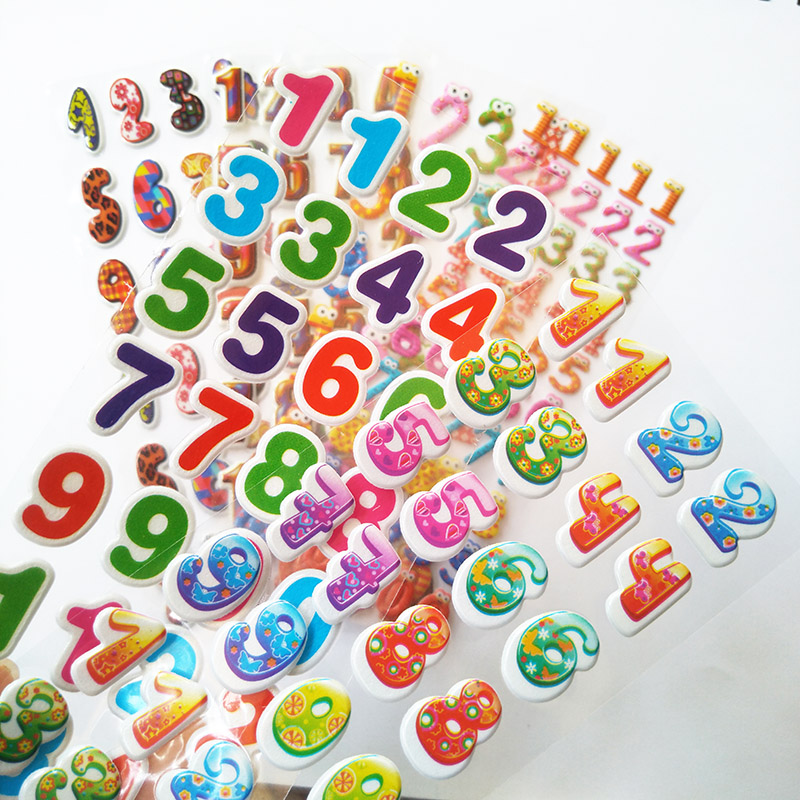 6 sheets/lot Cute Cartoon Numbers Alphabet letter ... – Vicedeal