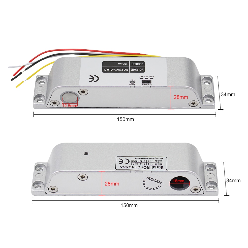 NC Electric Bolt Lock DC12V Fail Safe Electronic S... – Grandado