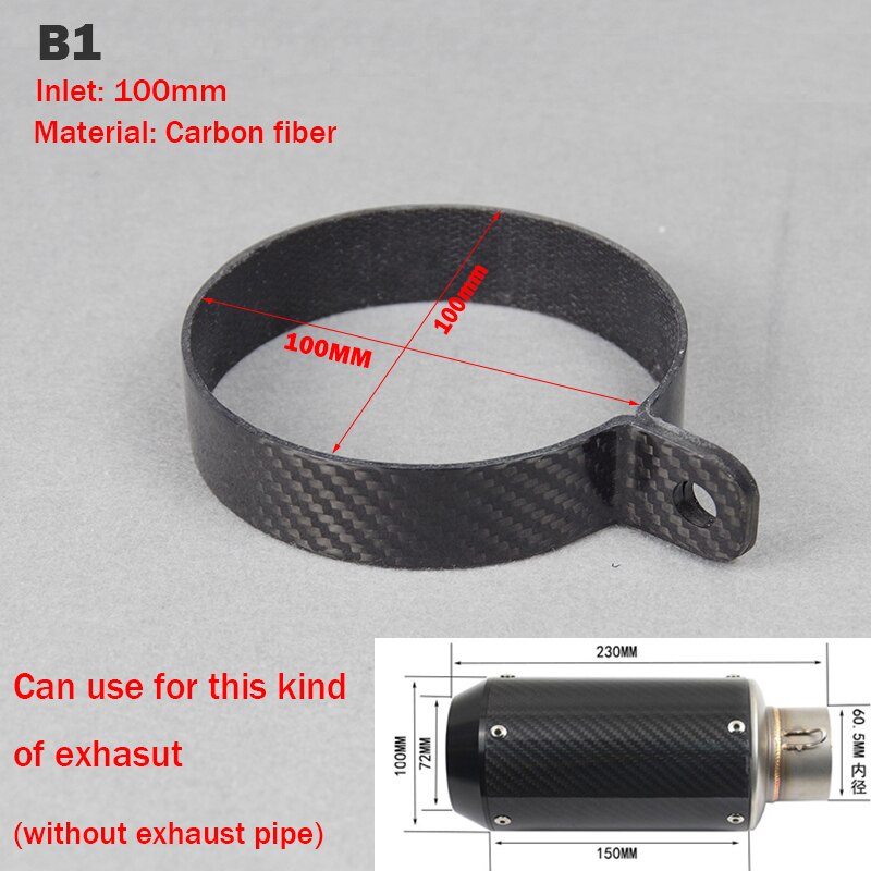 Motorcycle exhaust muffler escape clamp carbon fib... – Vicedeal