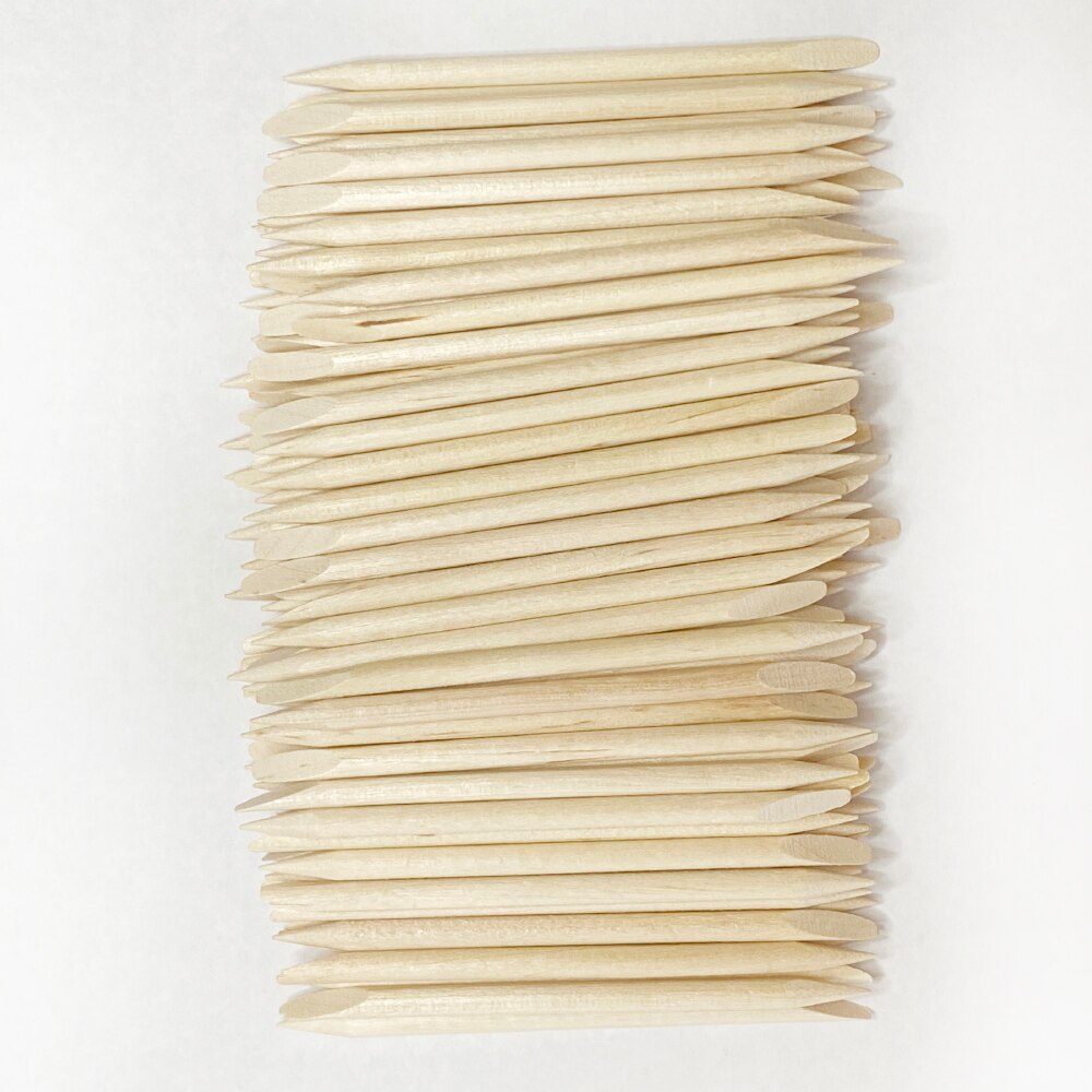 50 Stks/set Oranje Houten Stok Sticks Cuticle Push... – Grandado