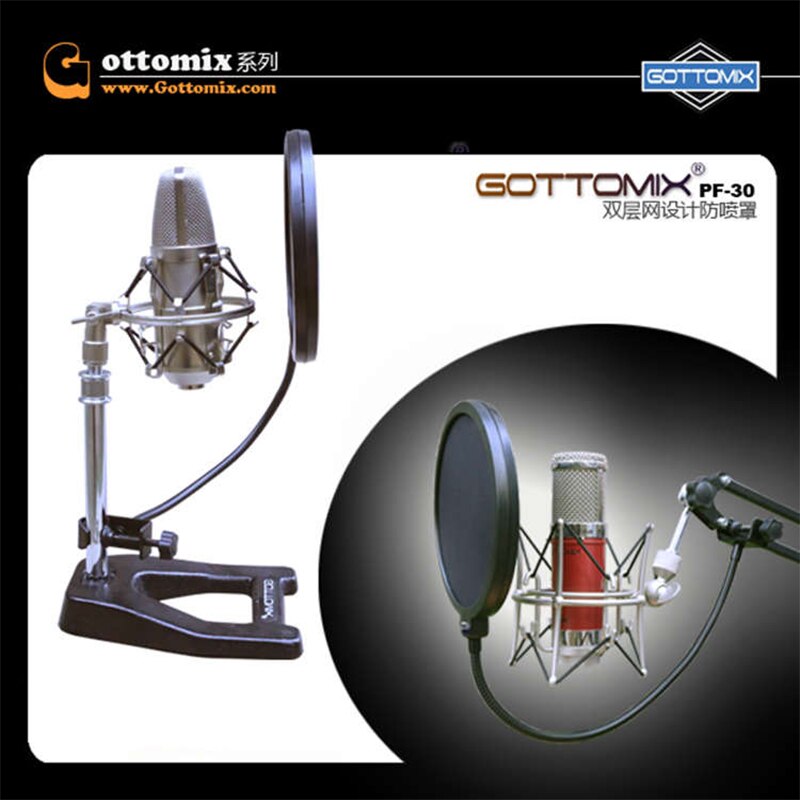 PF30 Condenser Microphone Pop Filter Double-Layer ... – Grandado