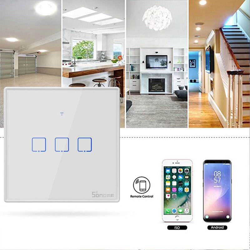 Sonoff t2 smart panel wifi smarta switchar med 2/... – Vicedeal