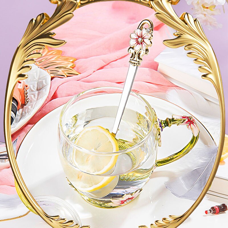 Een Set Van 3D Daisy Bloem Geëmailleerd Cup Luxe K... – Vicedeal