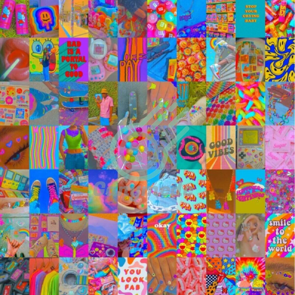 Indie Retro Poster Collage Set - 70 Pieces - Indie... – Grandado