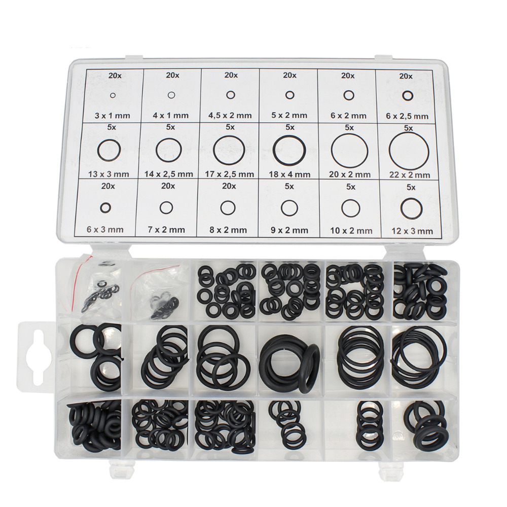 495 PCS/pack 36 tailles Kit de joint torique noir ... – Grandado