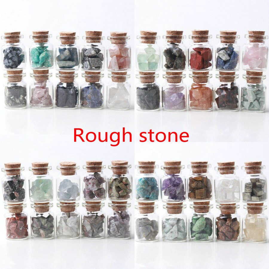 40pcs/box Natural Mini Rock Gravel/rough Gems Bott... – Vicedeal