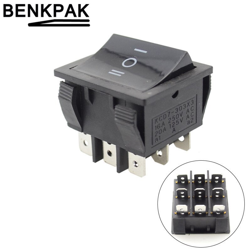 9 pins rocker switch on-off-on/on-off – Vicedeal