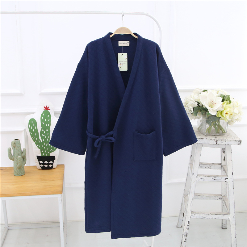 Men's One-piece Bathrobe Air Cotton Thick ... – Grandado