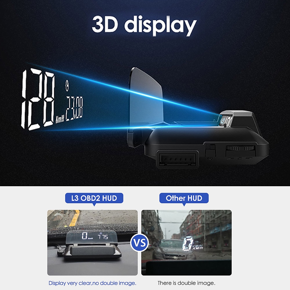 Hud obd 2 head up display l3 digital bilhastighet... – Vicedeal