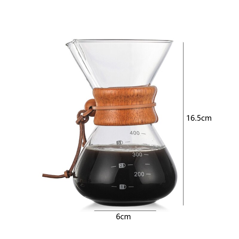 400ml Classic Coffee Pot High Resistant Glass Manu... – Grandado